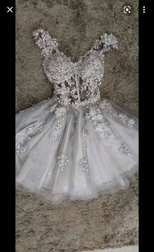 Simple A line 18th Birthday Dresses Short Gray Birthday Outfits P1814 ...