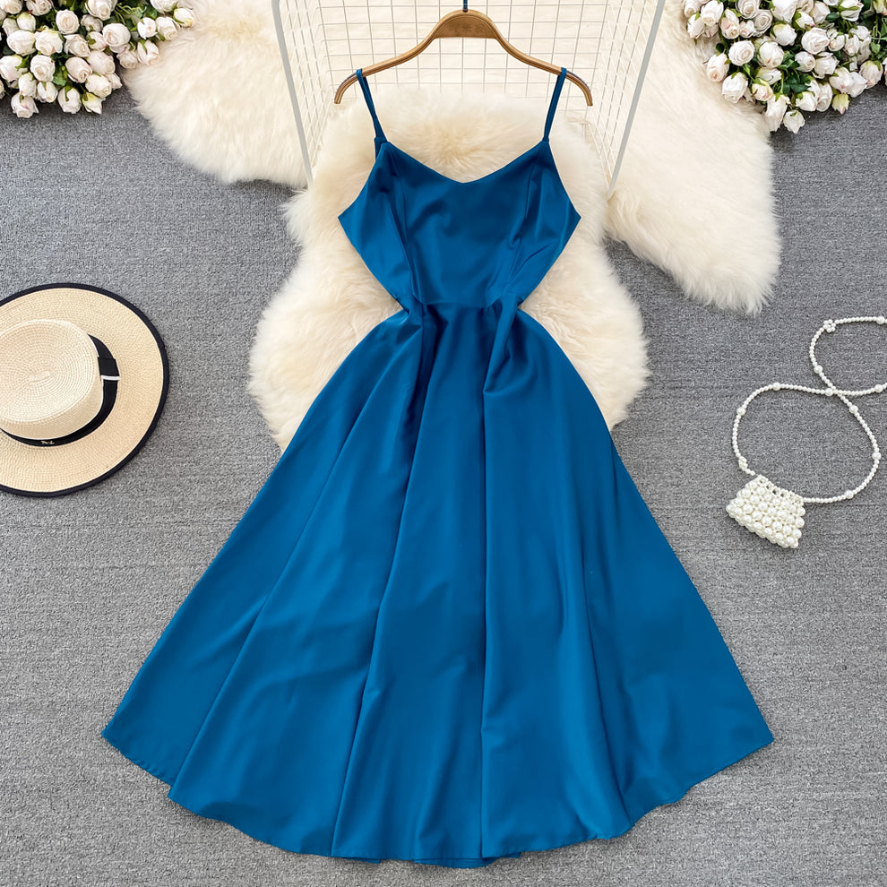 Simple V-neck Long Dresses, A-line Spaghetti Straps Party Dresses P277 ...